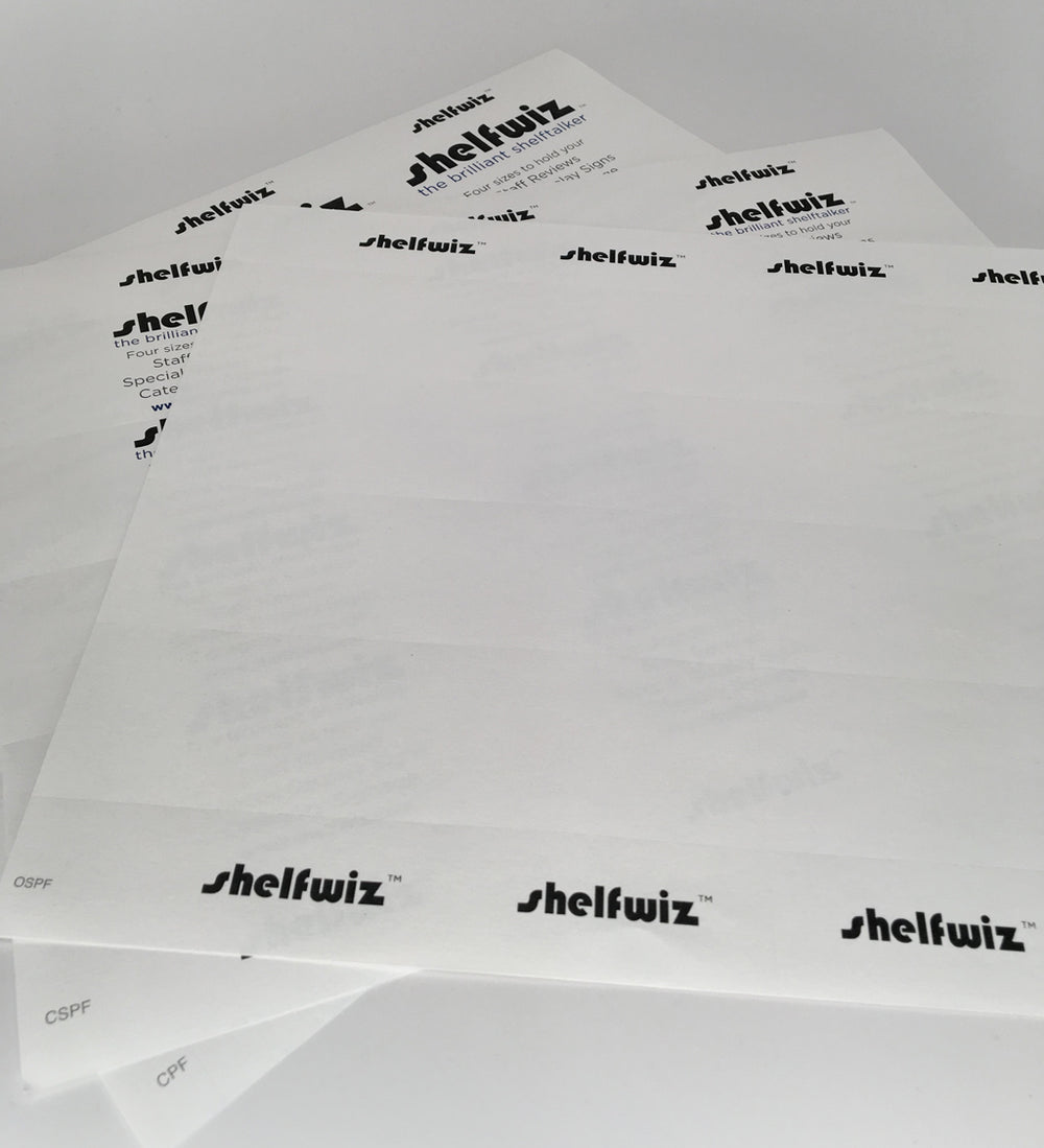 Perforated template sheets – Shelfwiz